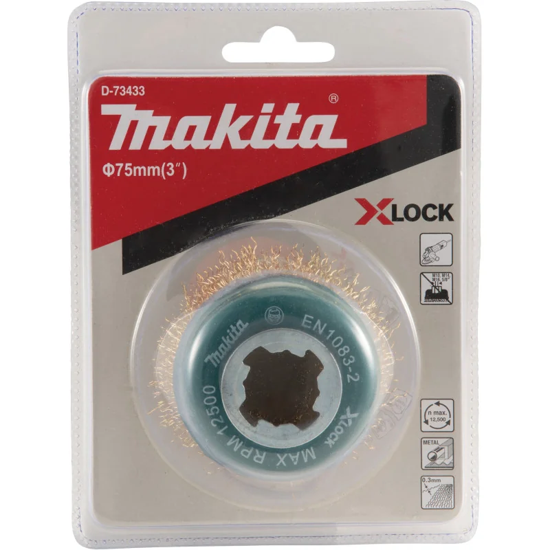 Grata Copa Conica Ondulado Acero Galv 75Mm X-Lock D-73433 Makita